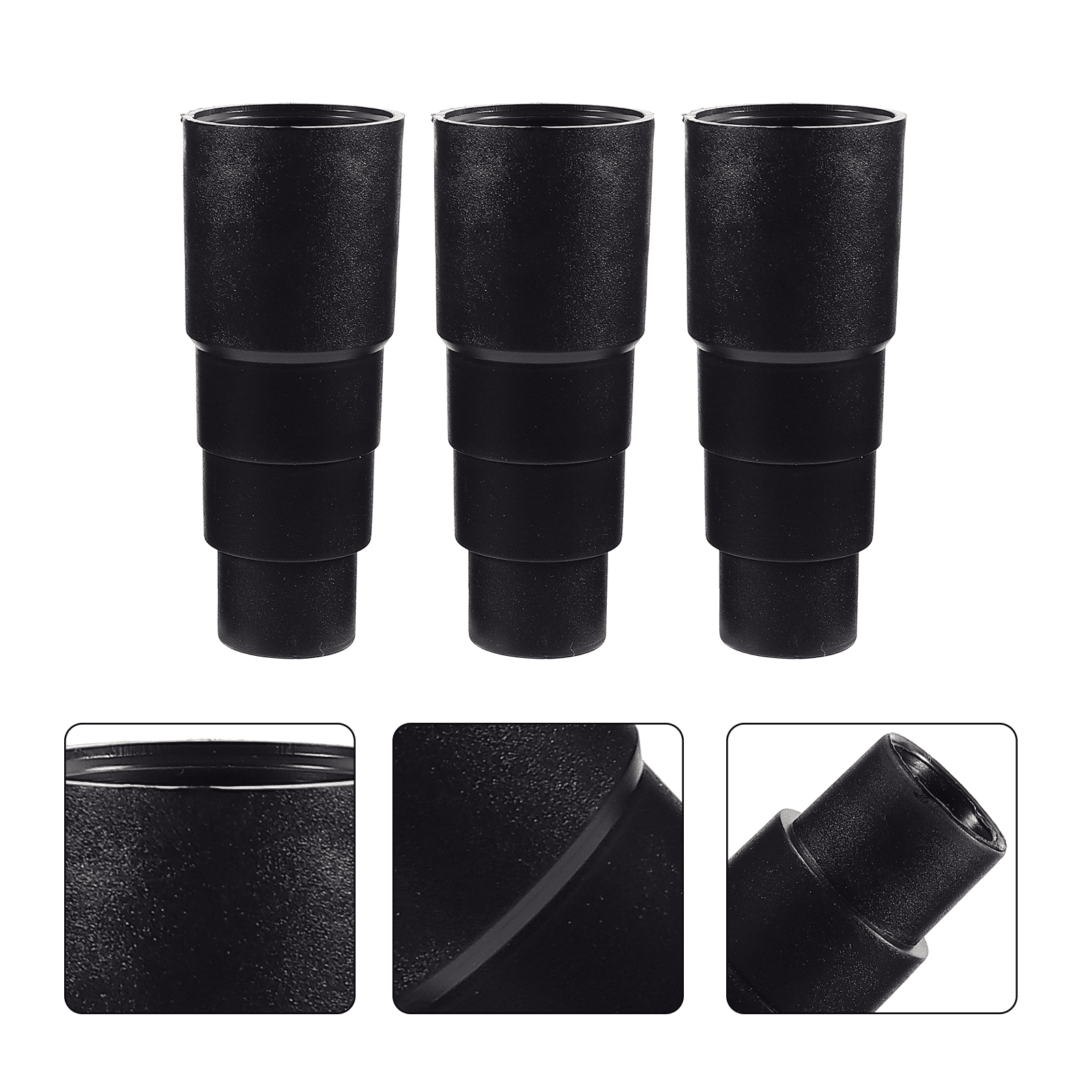 LABSERRON 3Pcs Black Plastic Vacuum Hose Converter Tube Adapter for ...