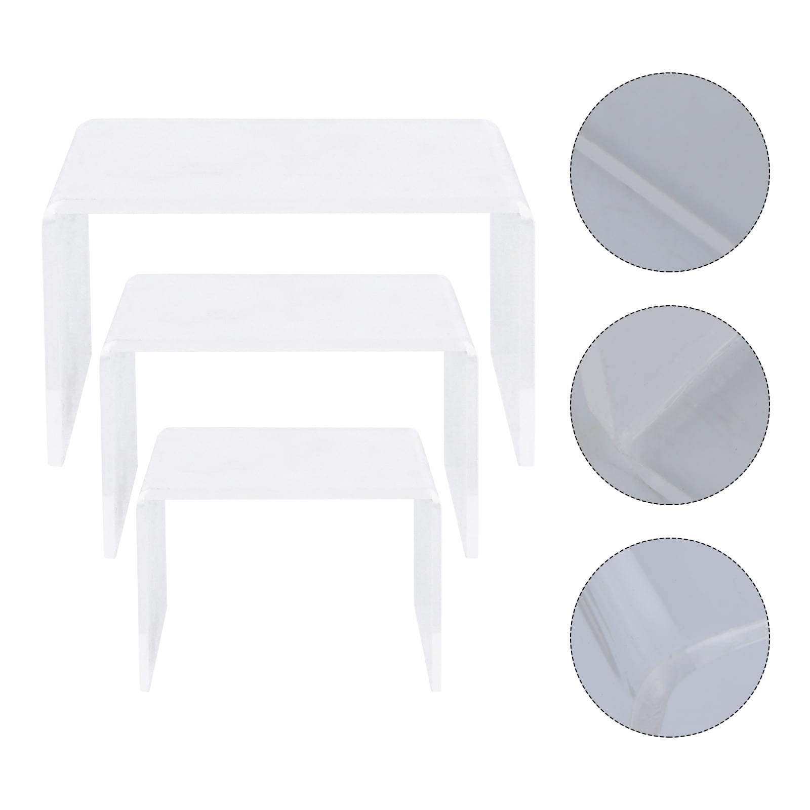 LABSERRON 3Pcs Retail Display Rack U Shape Acrylic Transparent Office ...
