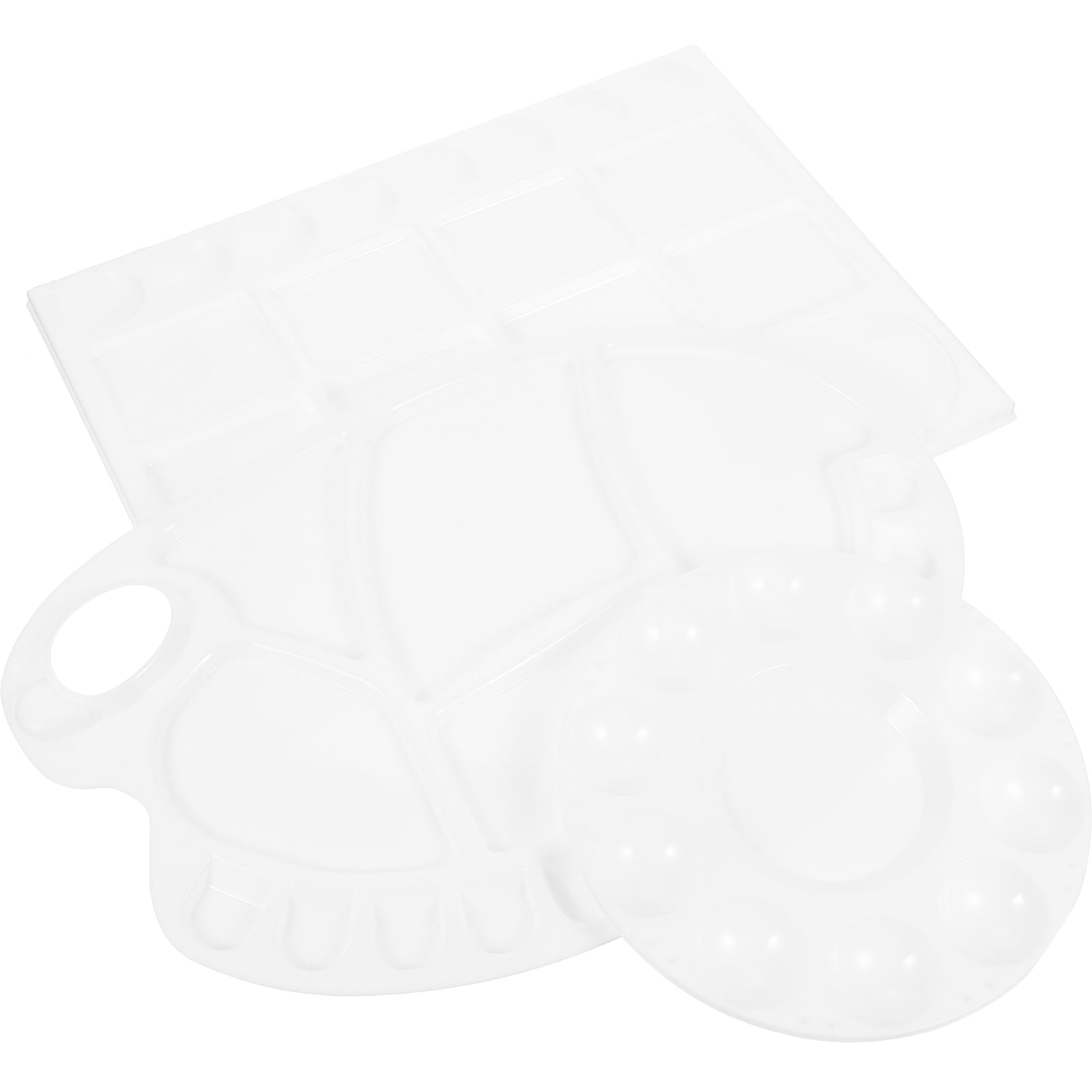 LABSERRON 3Pcs Stackable Design White Plastic Small Paint Trays for ...