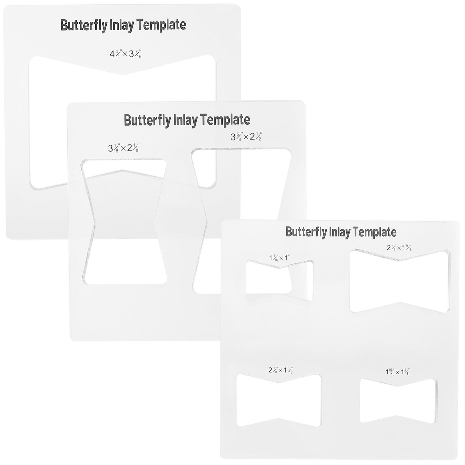 LABSERRON 3Pcs Tracing Template Router Inlay Template for Furniture ...