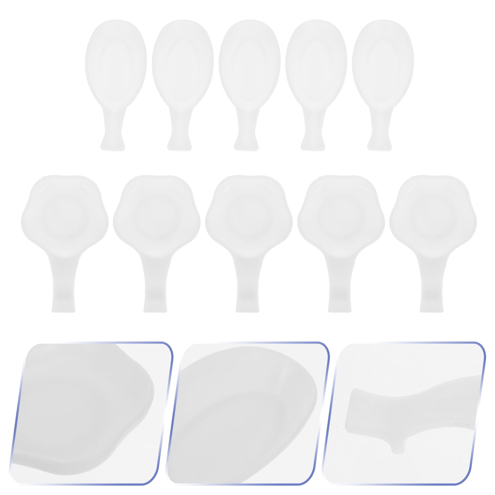 LABSERRON 40Pcs White Plastic Oval Ink Plate for Calligraphy Supplies ...