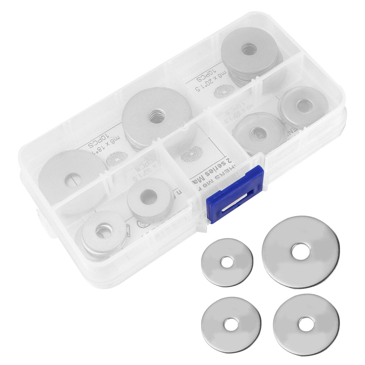 LABSERRON 40Pieces Plain Washers Corrosion Resistance Smooth Surface ...