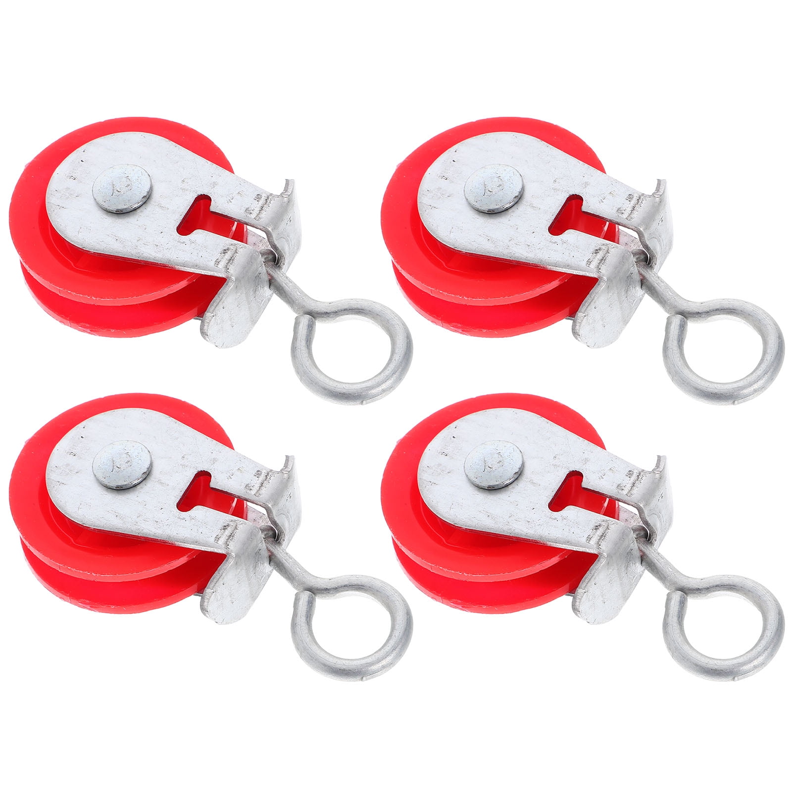 LABSERRON 4PCS Mechanical Pulleys Red Metal For Heavy Load Capacity In ...