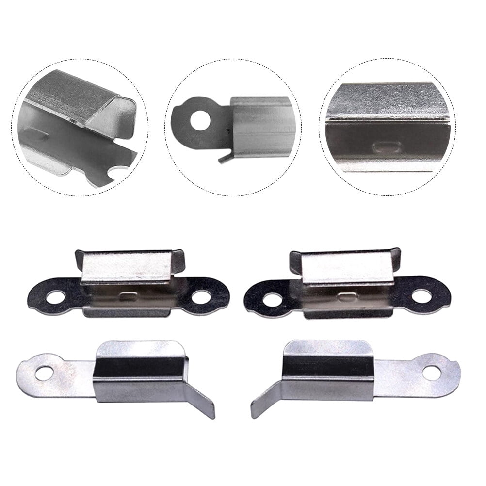 LABSERRON 4Pcs 1.4x0.4in Heated Bed Glass Clips Silver Stainless Steel ...