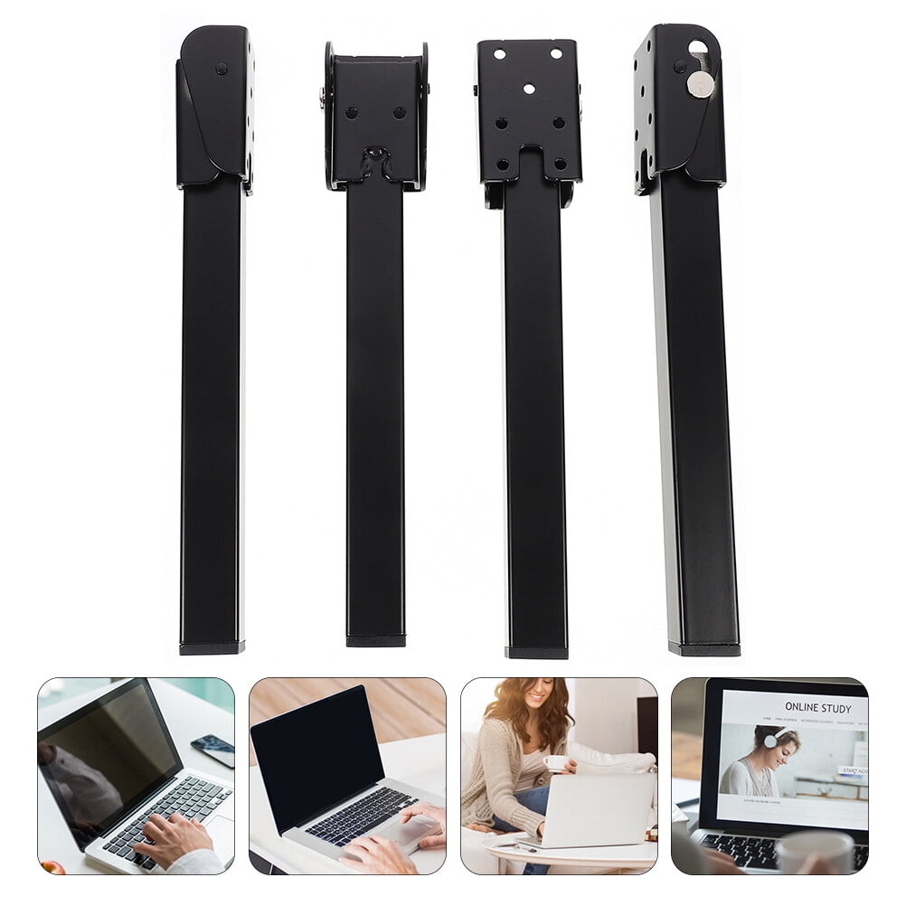 LABSERRON 4Pcs Black Iron Square Folding Table Legs for Furniture ...
