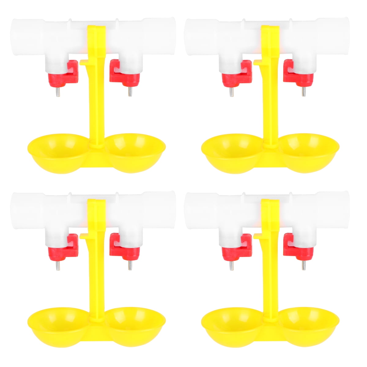 LABSERRON 4Pcs Chicken Drinking Fountains Metal Poultry Waterer for ...