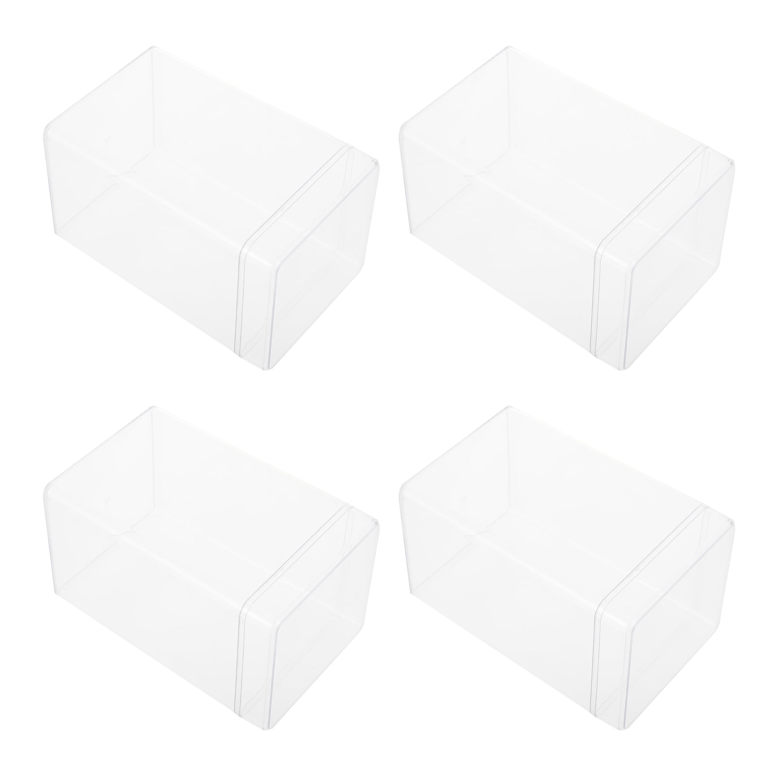 LABSERRON 4Pcs Clear Display Storage Boxes Transparent Small Box for ...