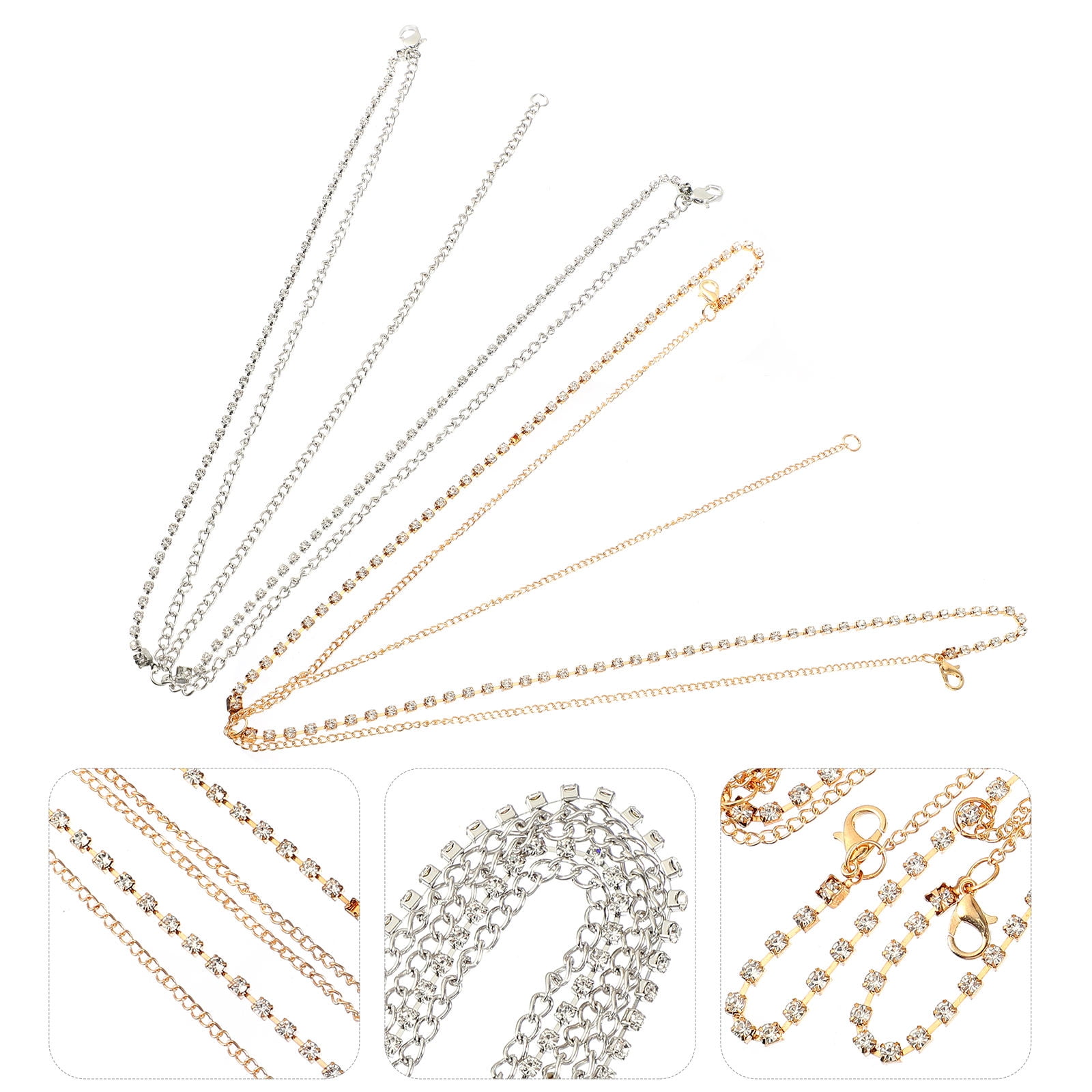 LABSERRON 4Pcs Metal Chain Headbands for Women's Hair Bridal Look ...