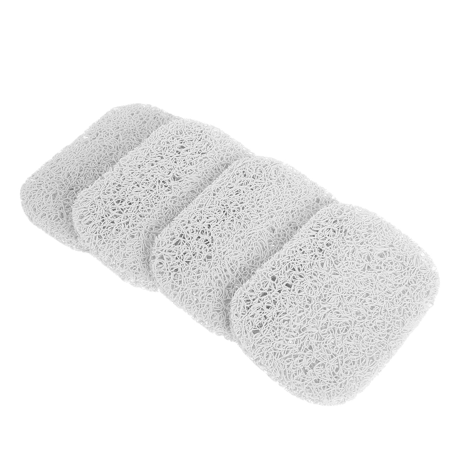 LABSERRON 4Pcs Rectangular White PVC Soap Tray for Shower and Bathrooms ...