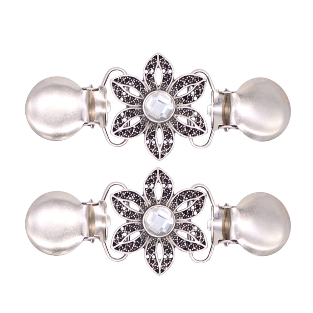 LABSERRON 4Pcs Silver Clothing Shawl Clip For Women Elegant And Style ...