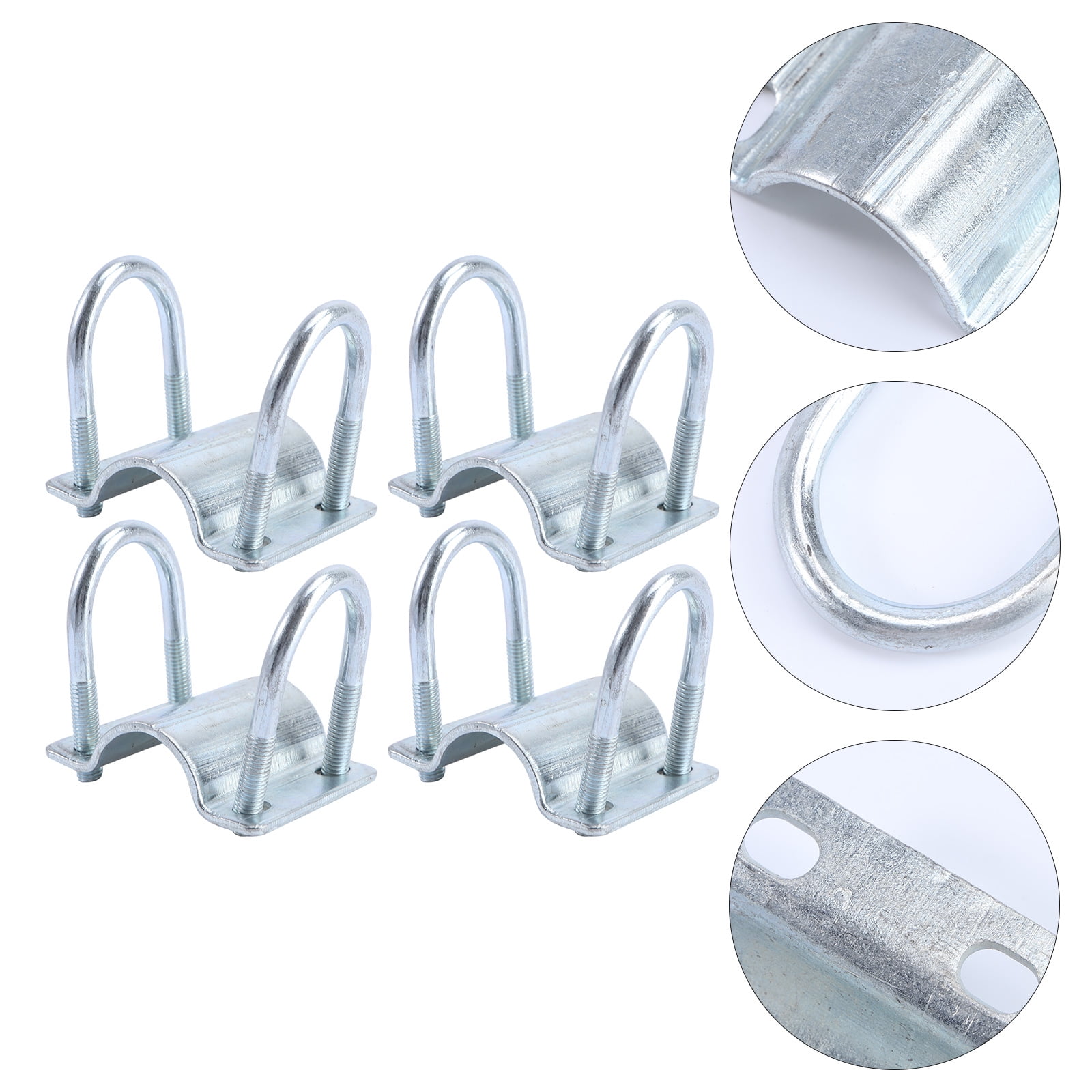 LABSERRON 4Pcs Tube Buckle U Clip Tubing Pipe Fitting Galvanized Silver ...