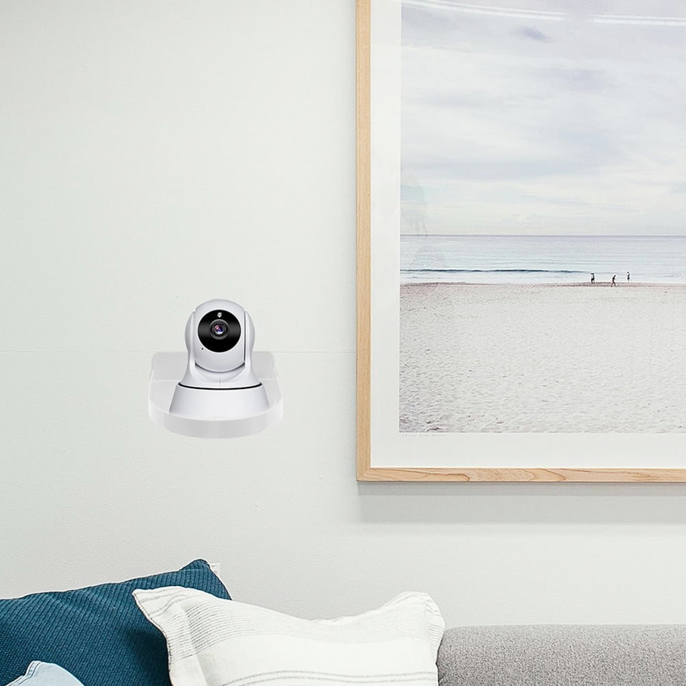 LABSERRON 4Pcs White Plastic Wall Mount Camera Floating Shelves Baby ...