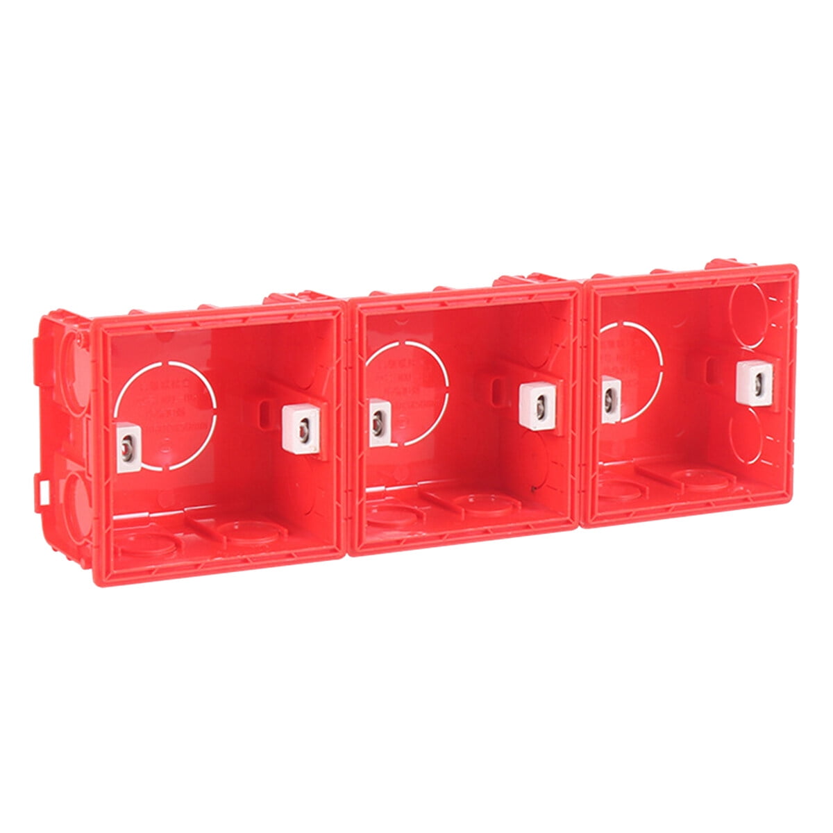LABSERRON 4Set Concealed Switch Socket Box Red Plastic for Home and ...
