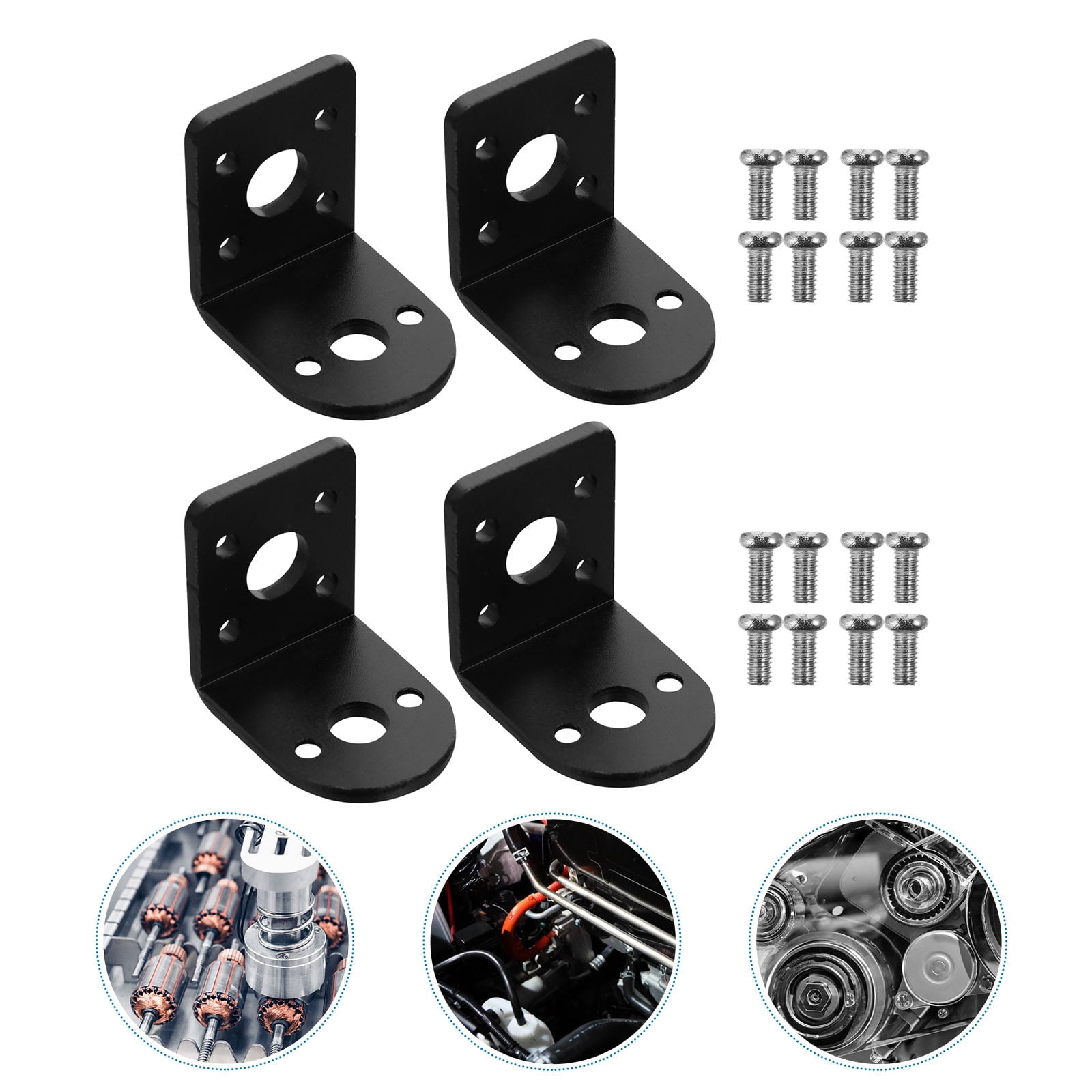 LABSERRON 4Set Motor Mount Aluminum Alloy Gear Motor Fixation LShaped ...