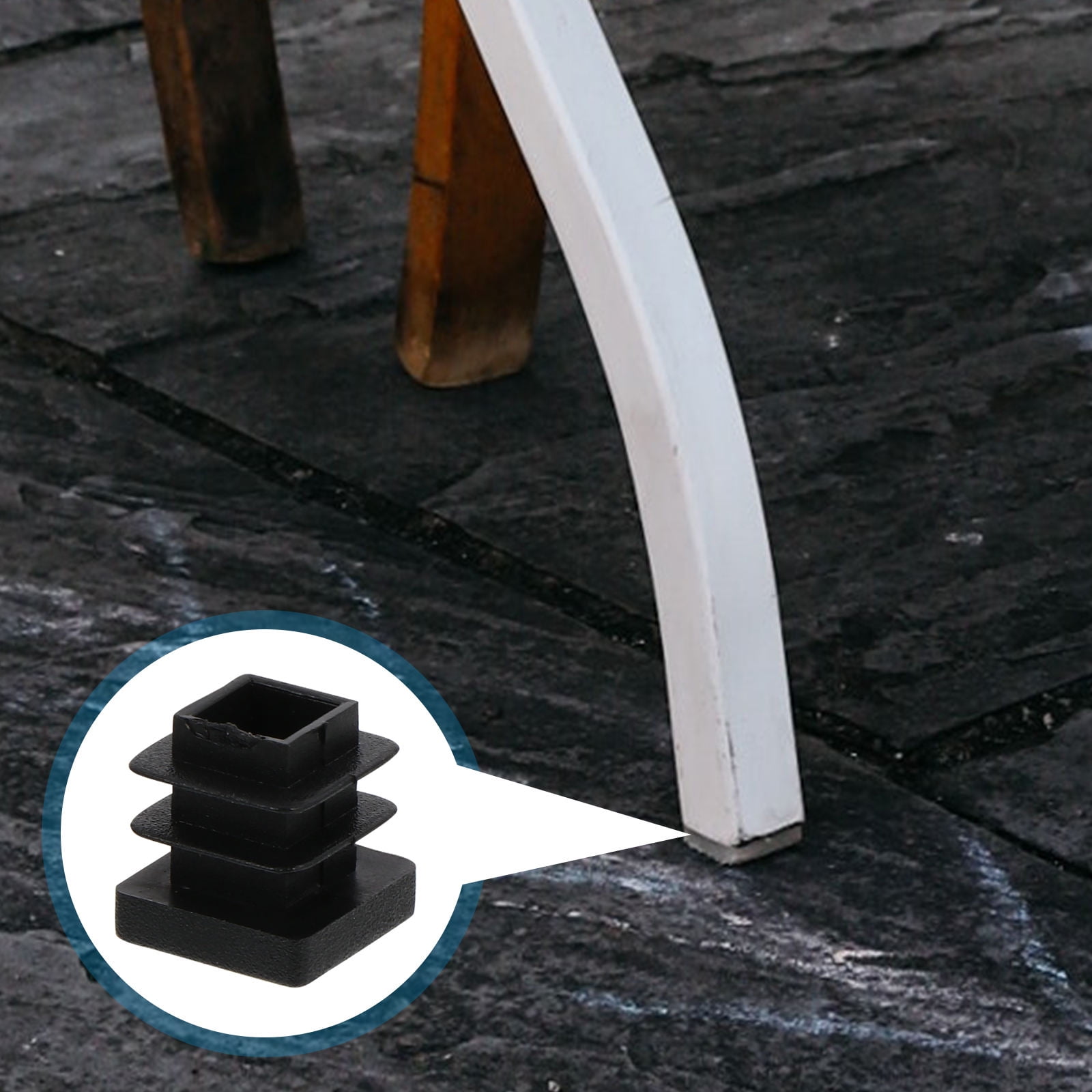 LABSERRON 4Set Square Plastic Plugs for Chair Legs and Table Feet with ...