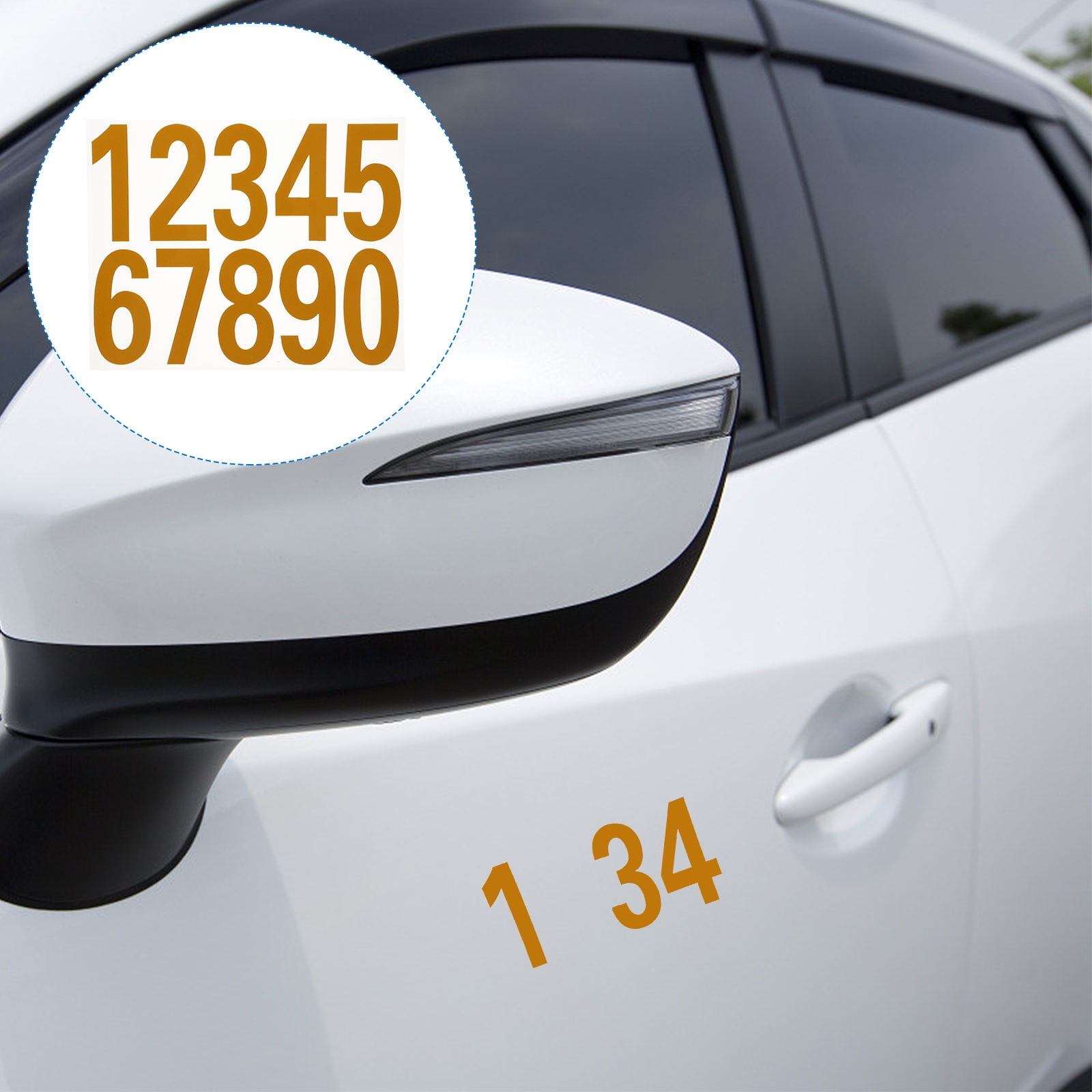 LABSERRON 4sets Reflective Number Stickers For Mailbox Doors Windows ...