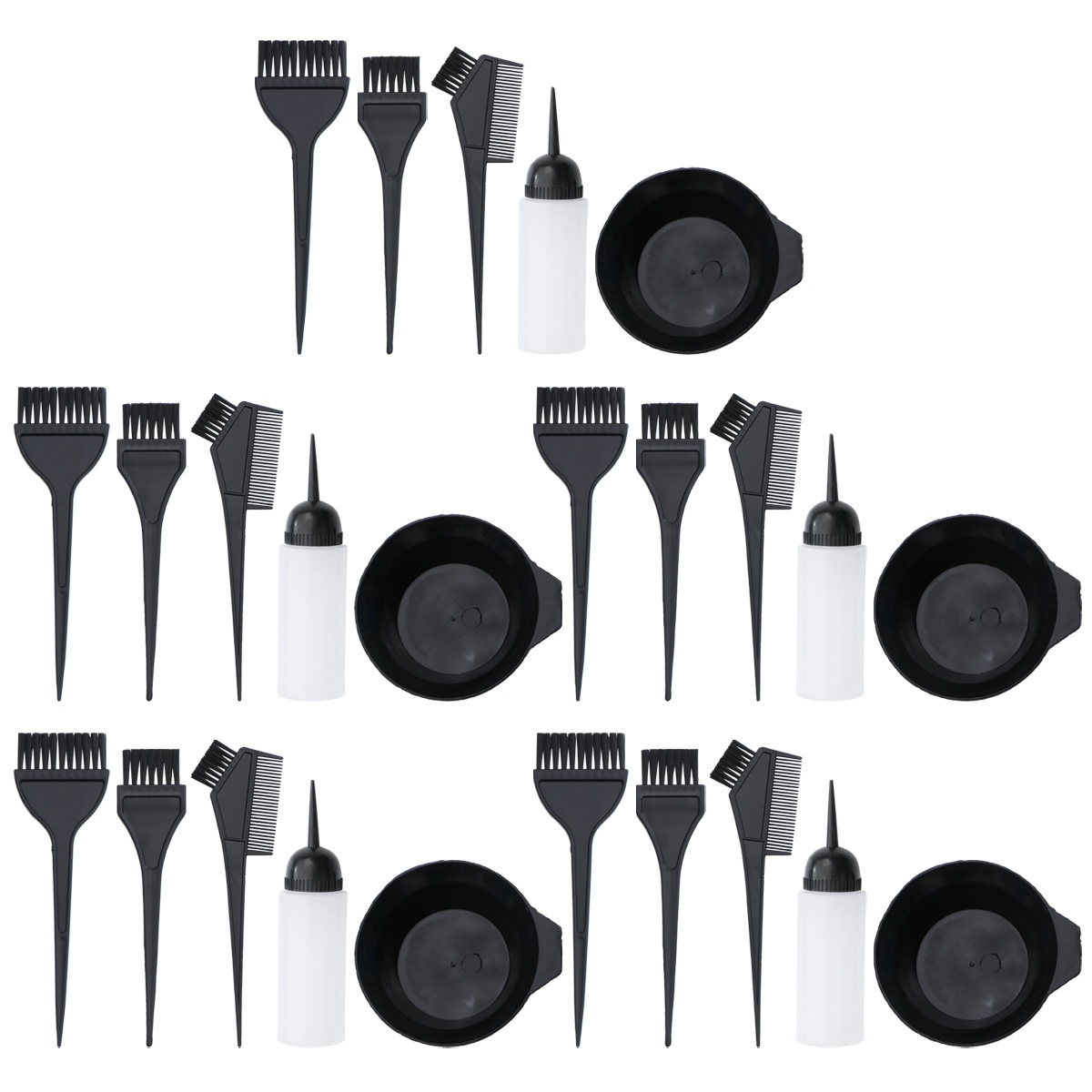 LABSERRON 5 Sets Hair Dyeing Tool Kit with Hair Tinting Bowls and Hair ...