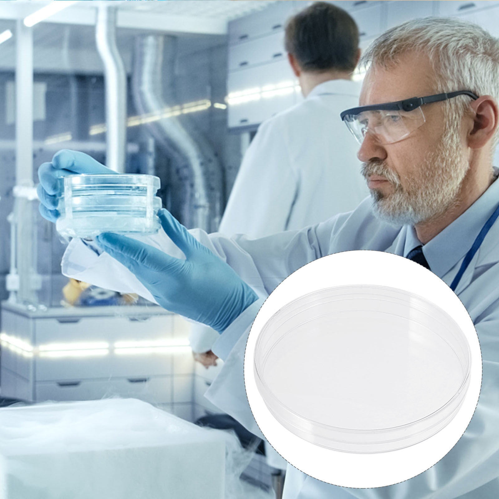 LABSERRON 50 Pcs Clear Petri Dish Plastic Petri Dishes for Microbiology ...