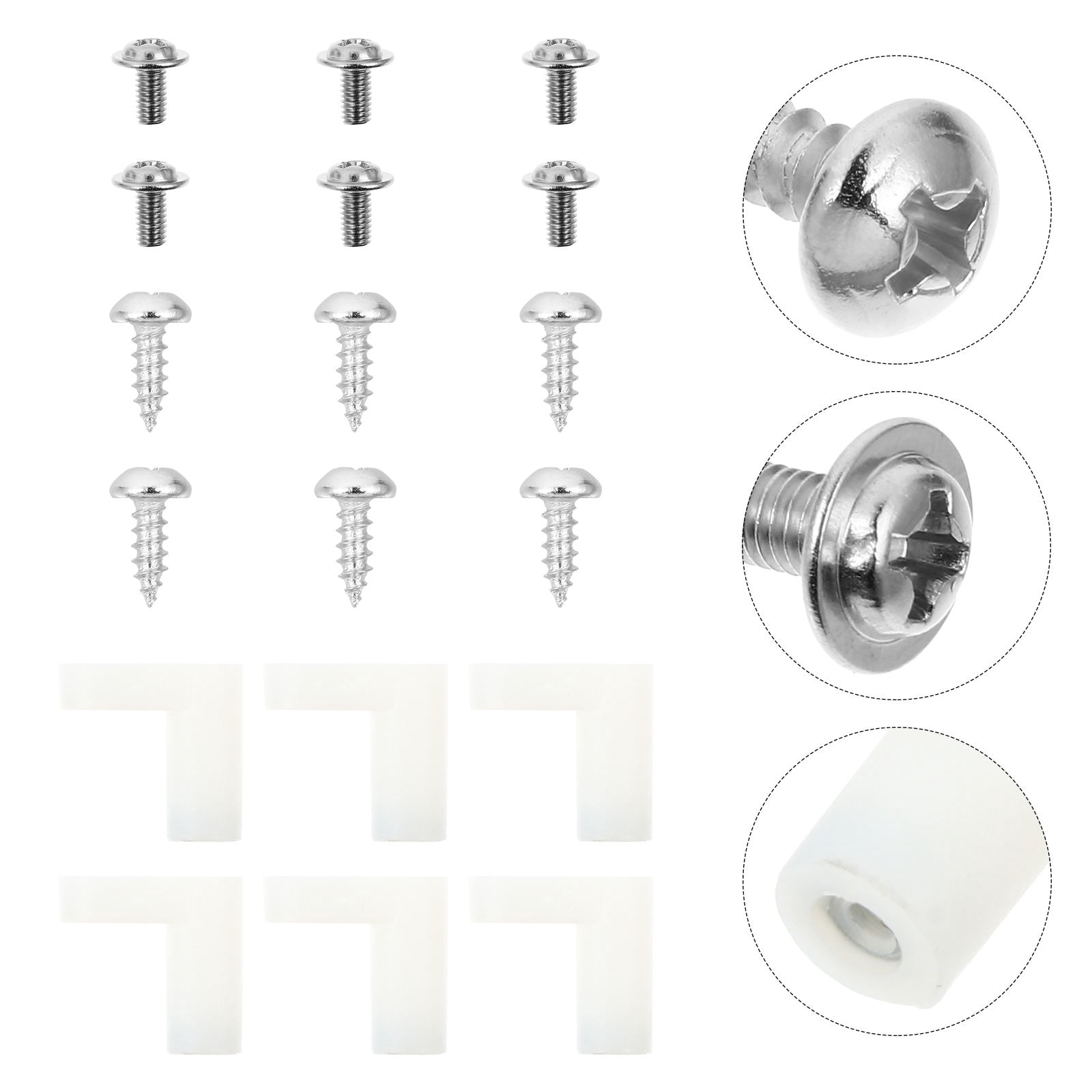 LABSERRON 50 Sets Metal Hardware Screw Base Fixation Support Insulation ...