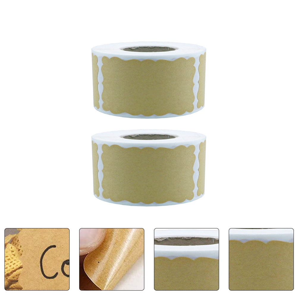 LABSERRON 500Pcs Paper Stickers 2 Rolls for Removable Stickers Labels ...