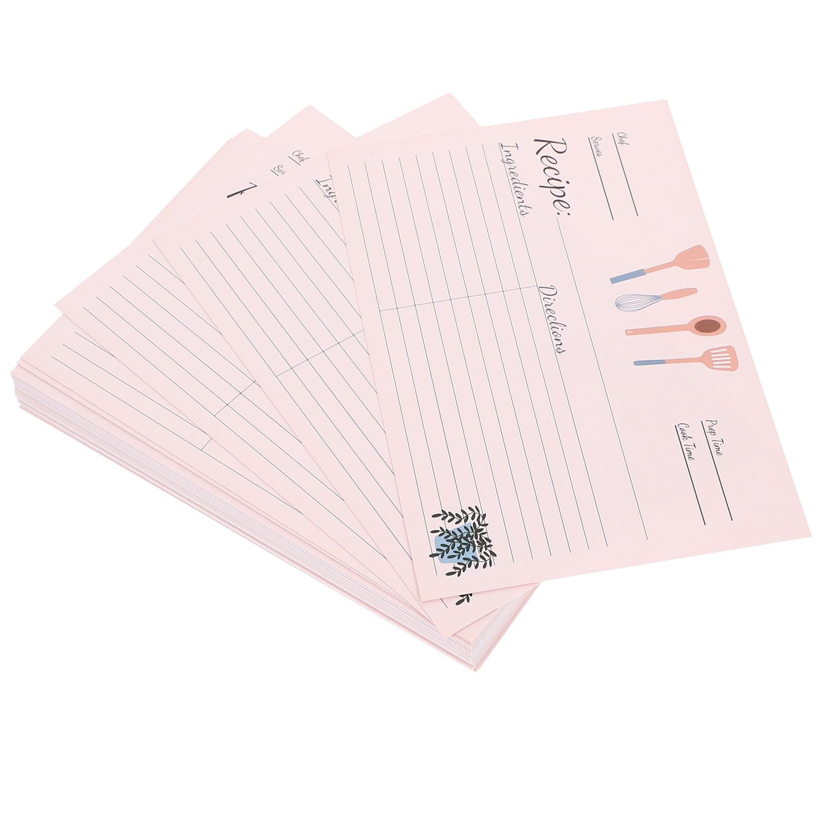 LABSERRON 50Pcs Compact Beige Recipe Cards for Daily Use in the Kitchen ...