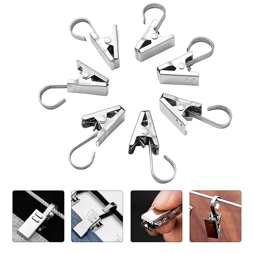 LABSERRON 50Pcs Metal Clips for Hanging Curtains Accessories Drapery ...
