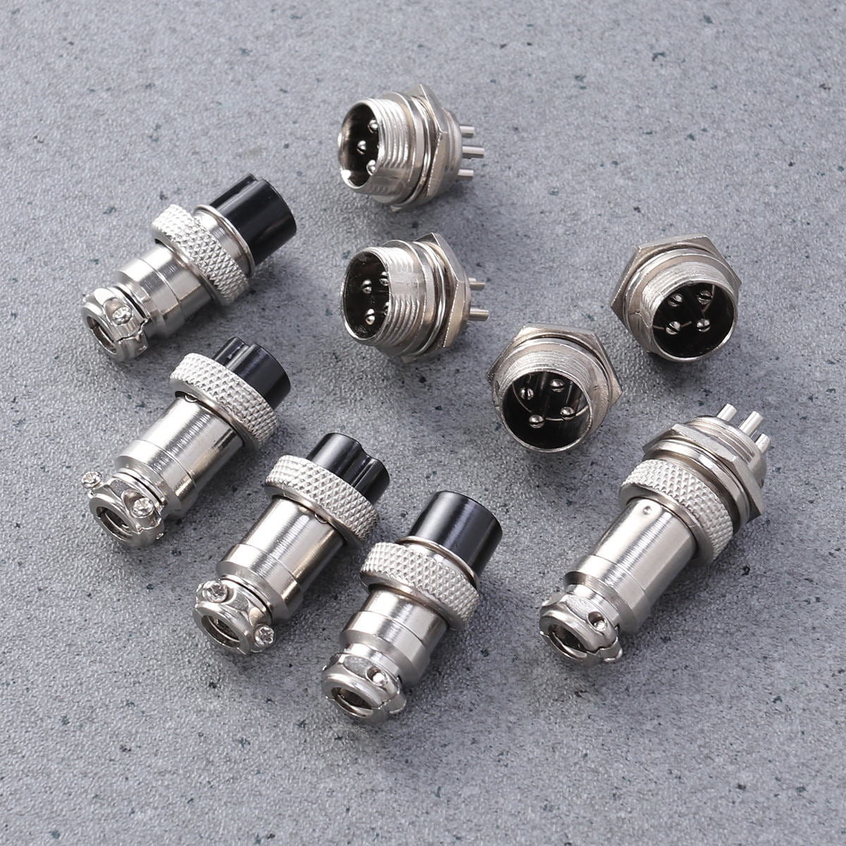 LABSERRON 5Pack GX16 4 Plug Socket Connector for Telecommunication and ...