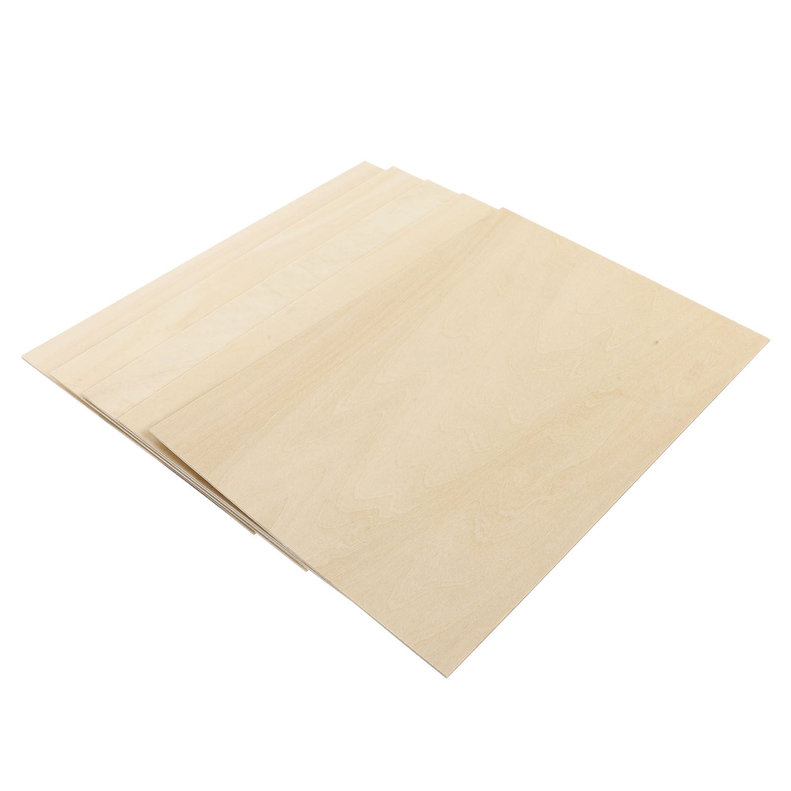 LABSERRON 5Pcs Unfinished Basswood Sheets Board Rectangular Shape For ...