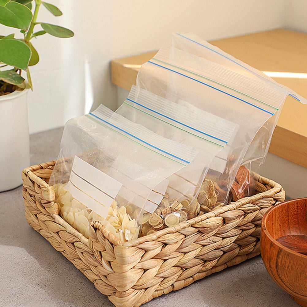LABSERRON 60Pcs Reusable Food Storage Bags Transparent for Fresh ...