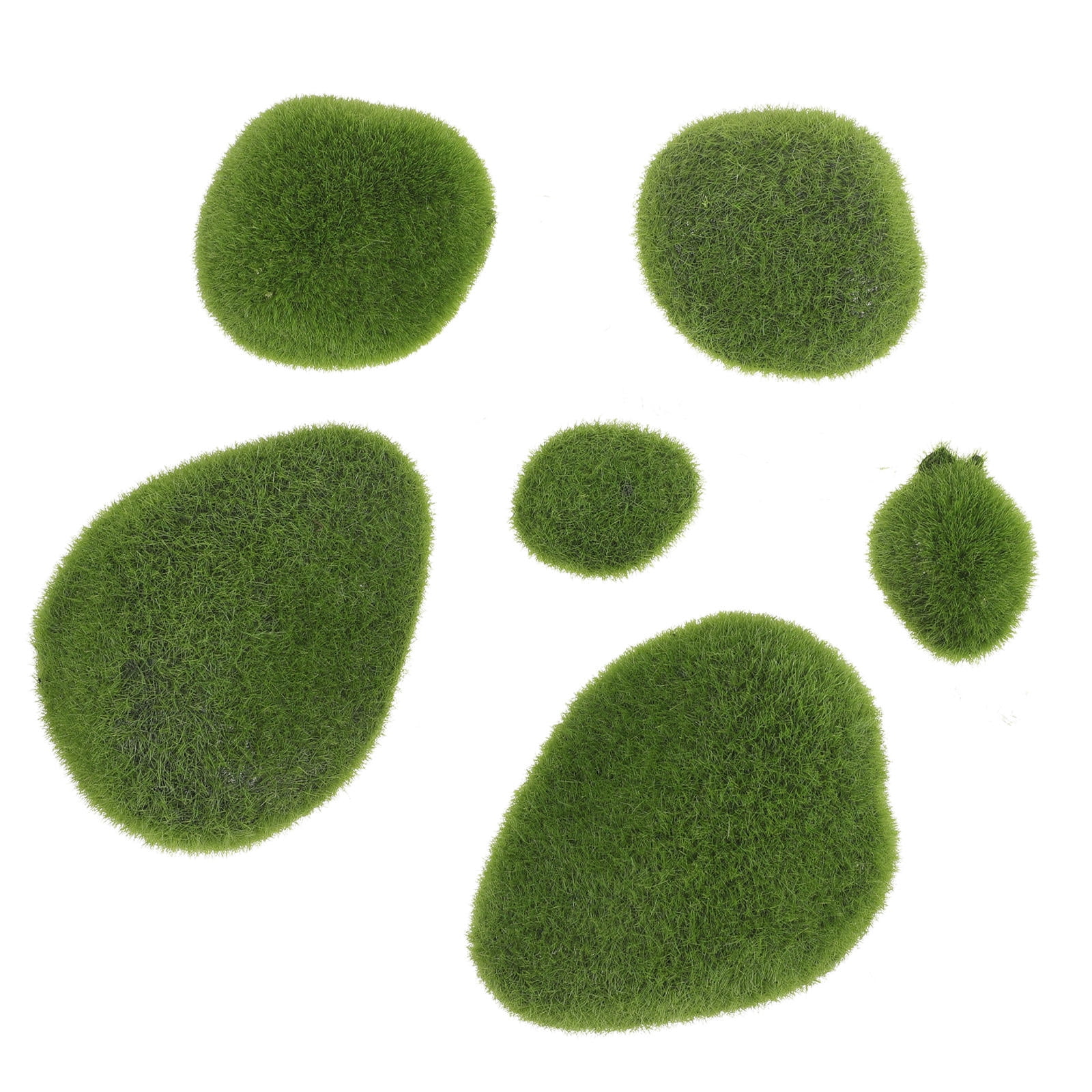 LABSERRON 6Pcs Artificial Moss Stones for Decoration Green Foam Plastic ...