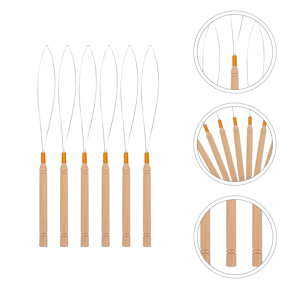 LABSERRON 6Pcs Small Handle Hook Pull Tool for Hair Stylists and DIY ...