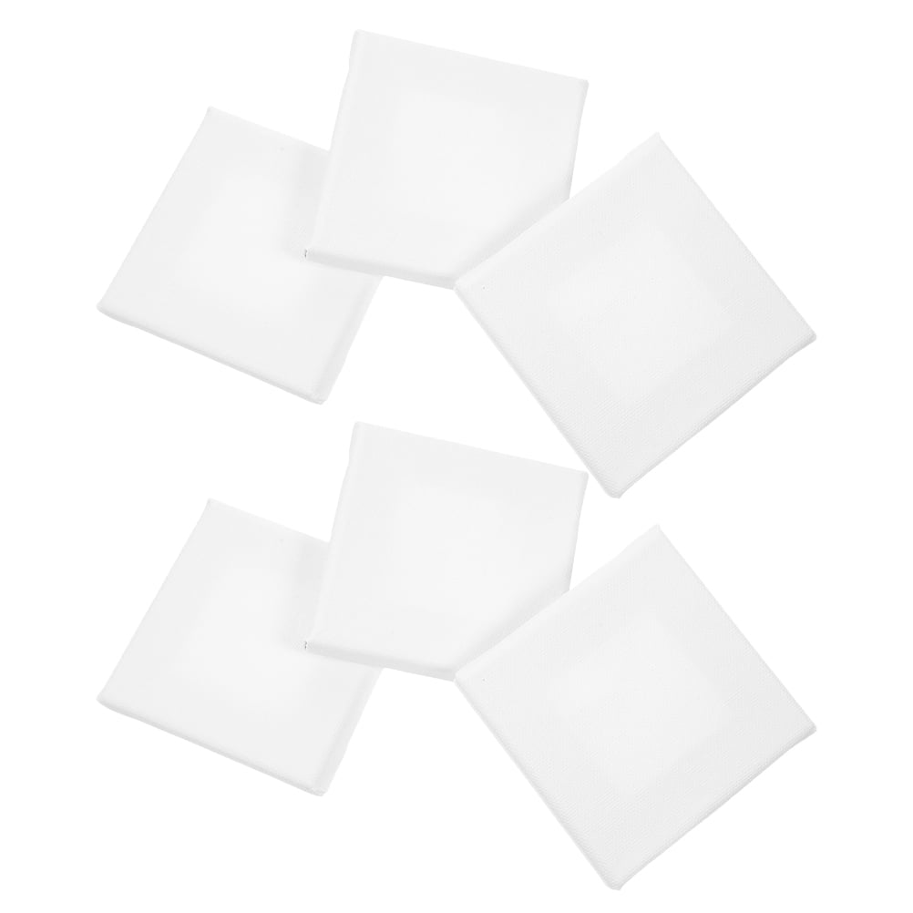 LABSERRON 6-Pack Small White Cotton Canvas Boards, Primed Blank ...