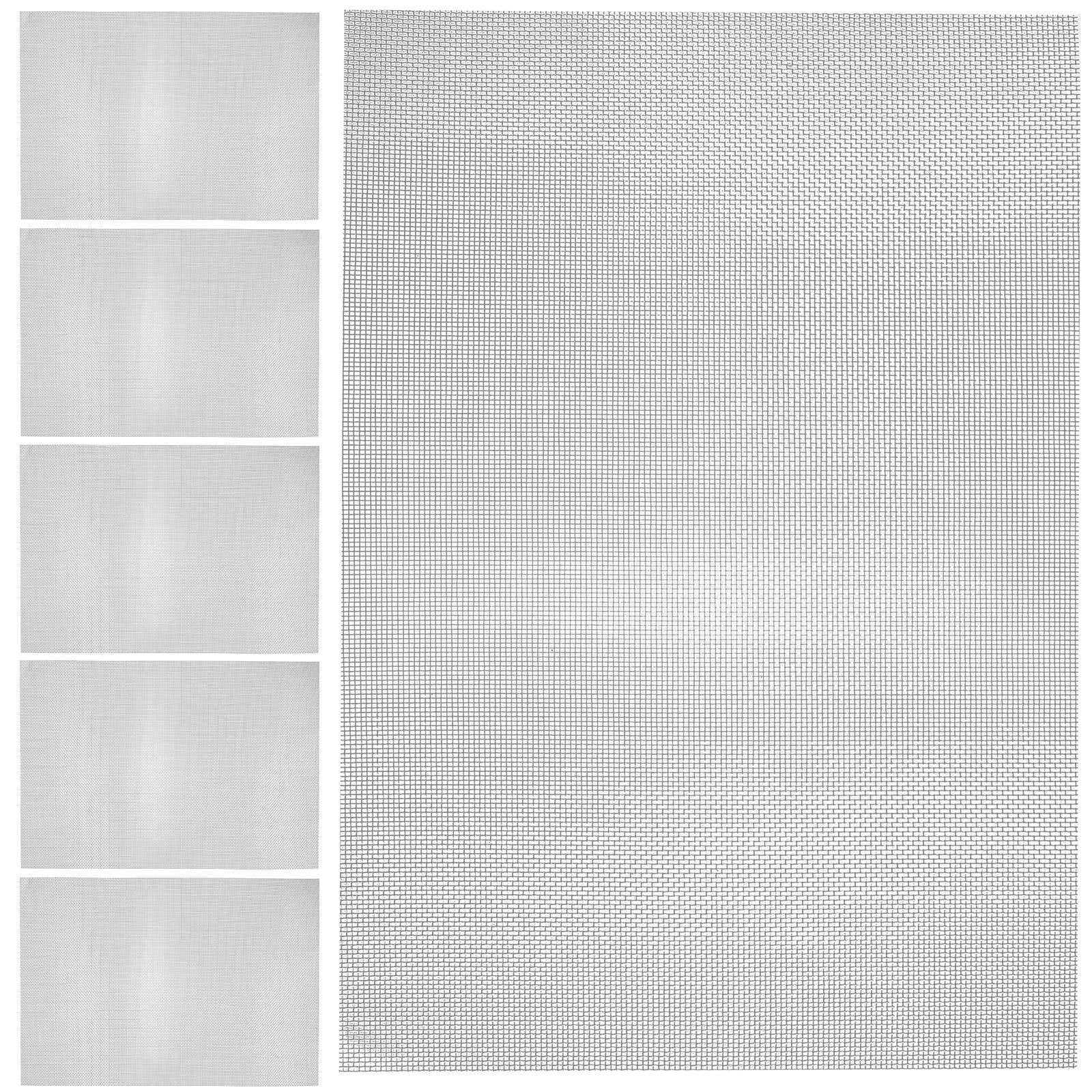 LABSERRON 6Set Stainless Steel Wire Mesh Grey Window Screen for ...