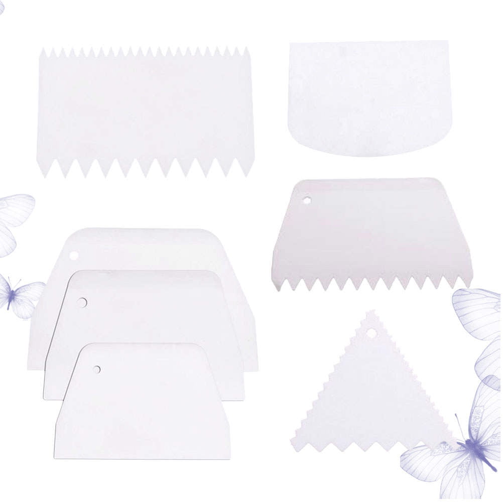 LABSERRON 7Pcs Pastry Scrapers Rectangular PP Material Kitchen Baking ...