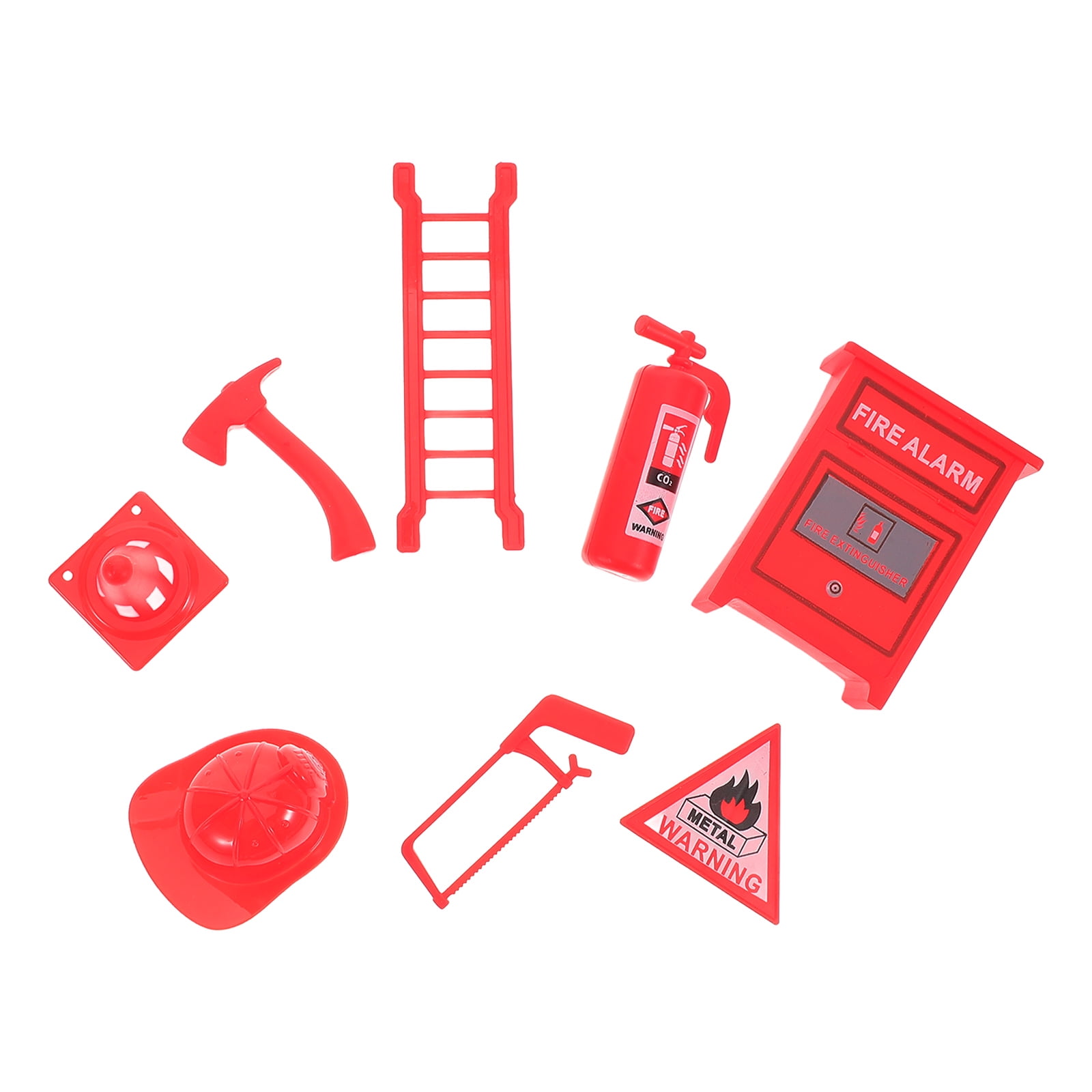 LABSERRON 8Pcs Firefighter Playset Miniature Fire Extinguisher Ladder ...