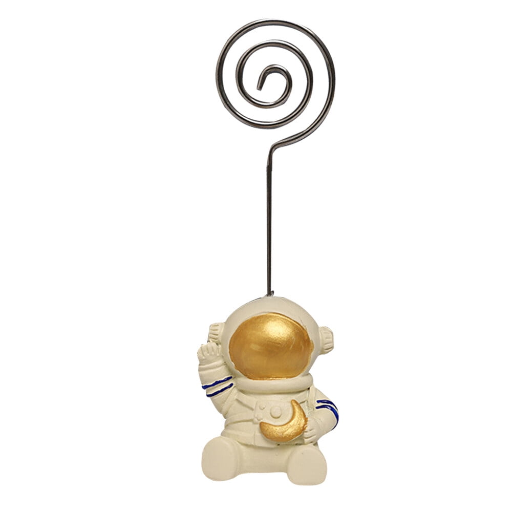 LABSERRON Astronaut Decor Desktop Paper Clip Holder Cute Photo Holder ...
