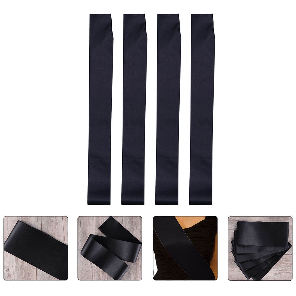 LABSERRON Black Cloth Sashes 80x3.7in for Pageants and DIY - Walmart.com