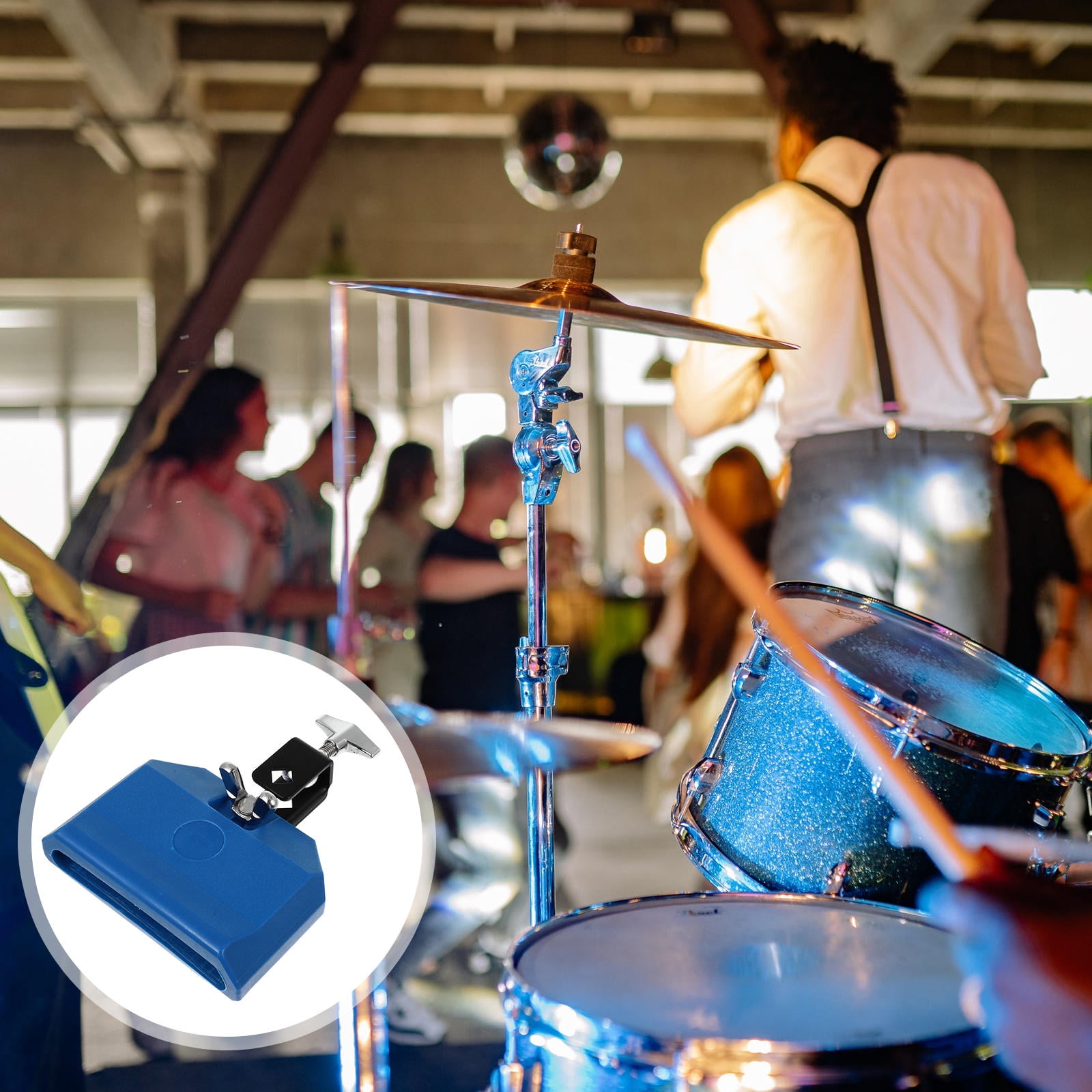 LABSERRON Blue PVC Drum Set Cowbell 1Pack for Percussion Sound ...