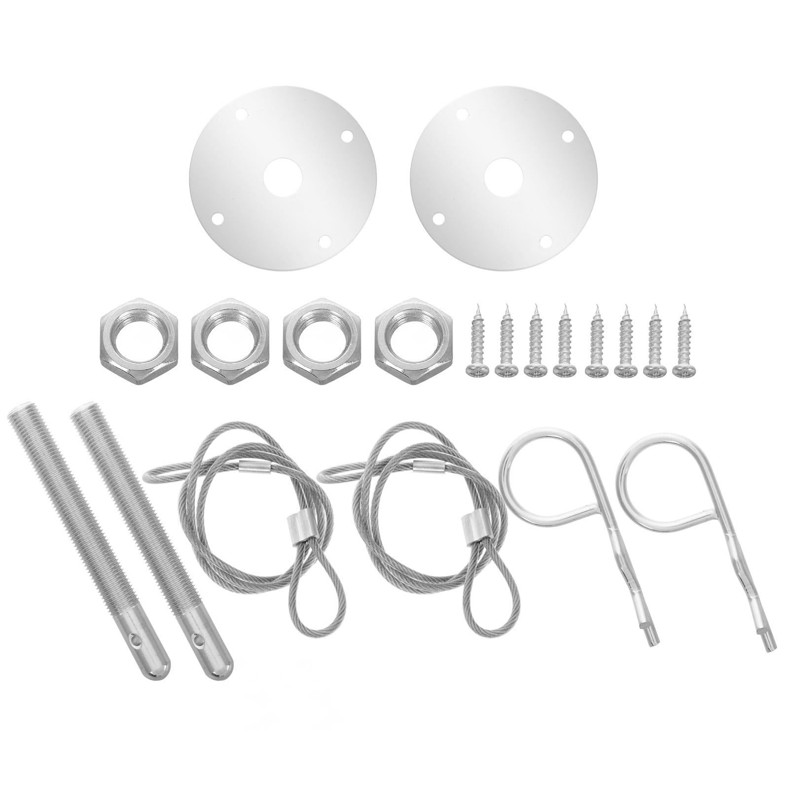LABSERRON Car Hood Pins Kit 1Set Iron Hood Latch Lock for Automotive ...