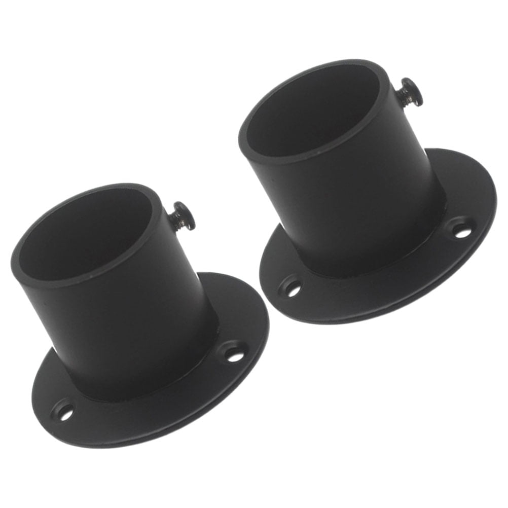 LABSERRON Closet Pole Socket 2Pcs Sleek and Elegant Design Black ...