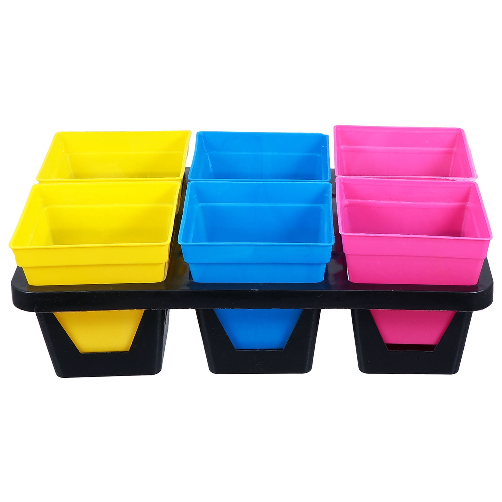 LABSERRON Durable Plastic Planting Tray for Gardening with 6 Grids ...