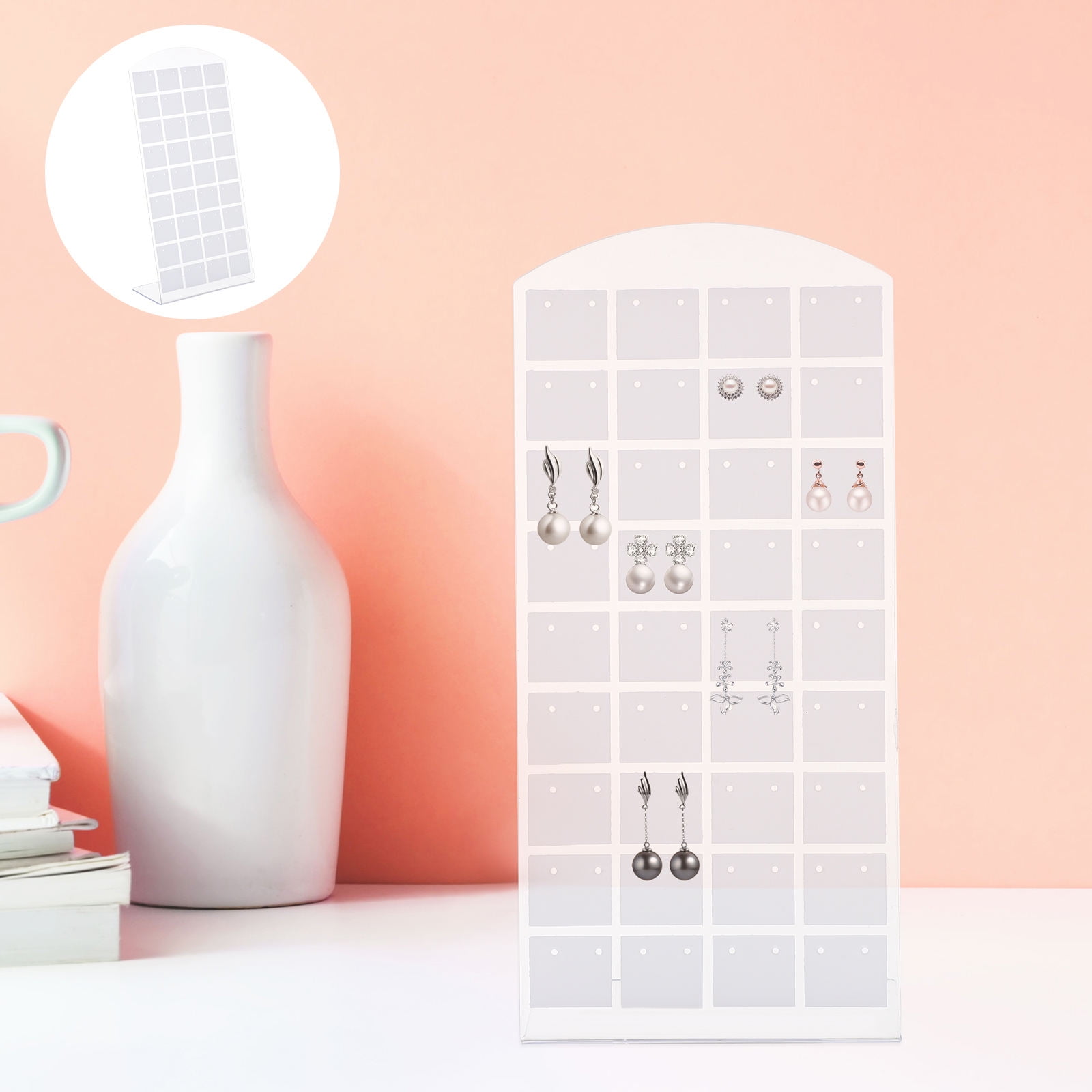 LABSERRON Earring Display Stands 10Pack White Plastic L-shaped for ...