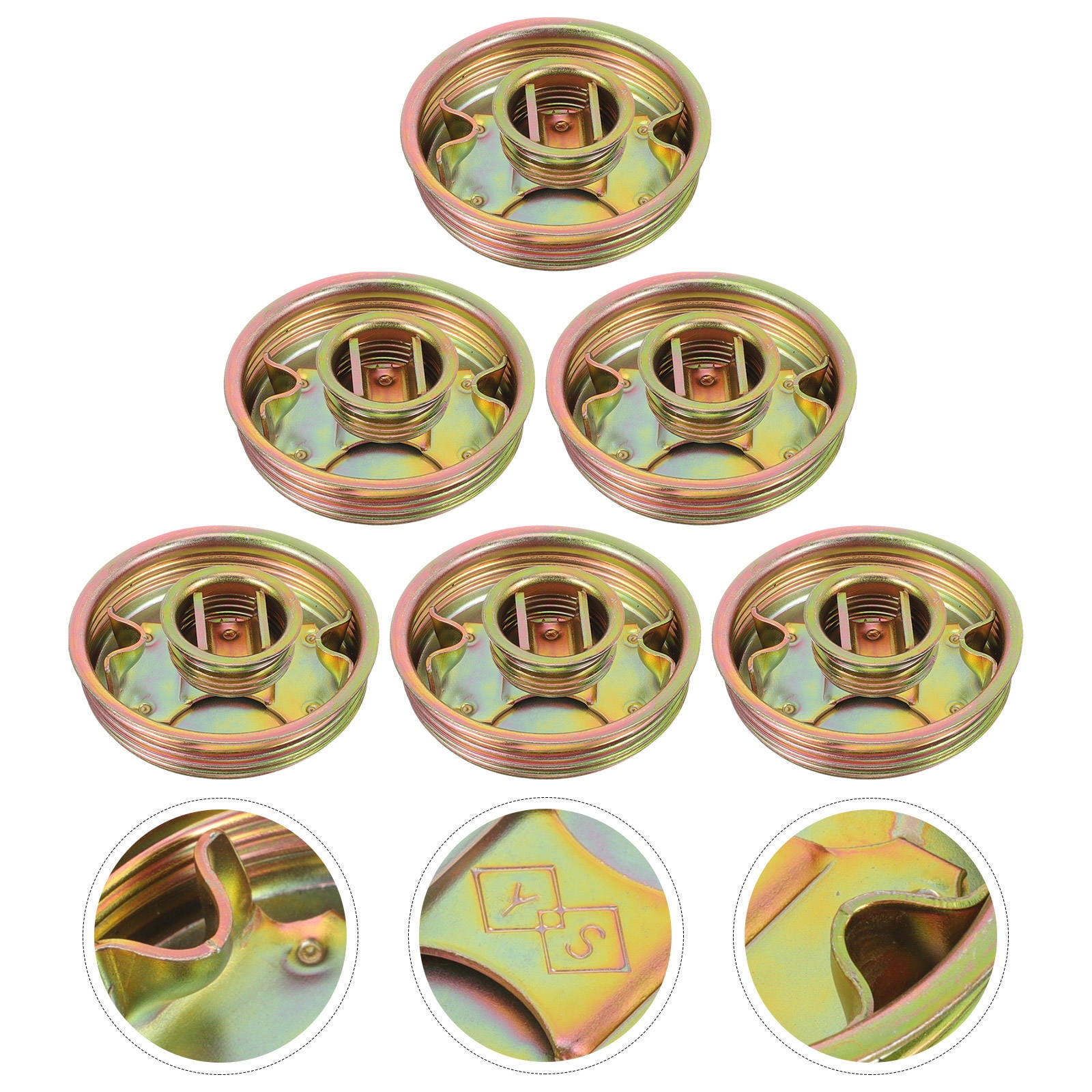 LABSERRON Gallon Jug Metal Screw Caps Golden Sealing Screw Lids Iron ...