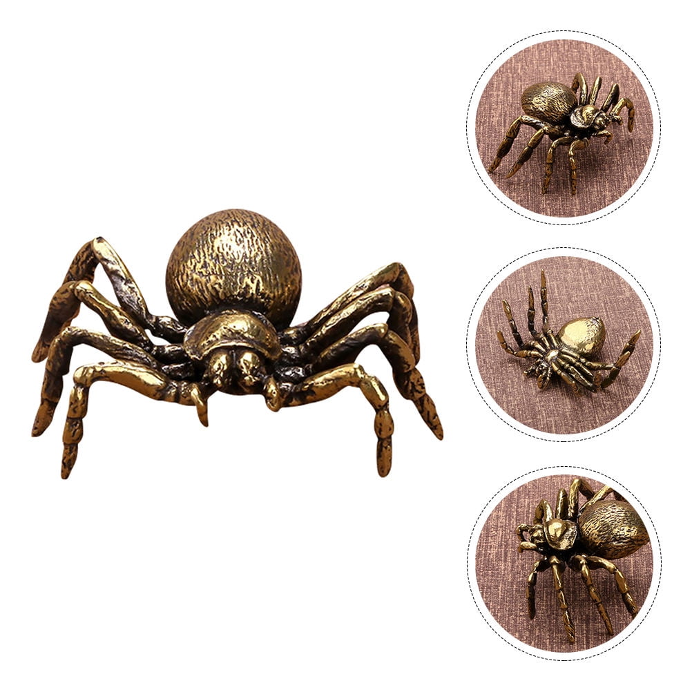 LABSERRON Golden Copper Spider Shape Ornament Metal Decoration for Home ...