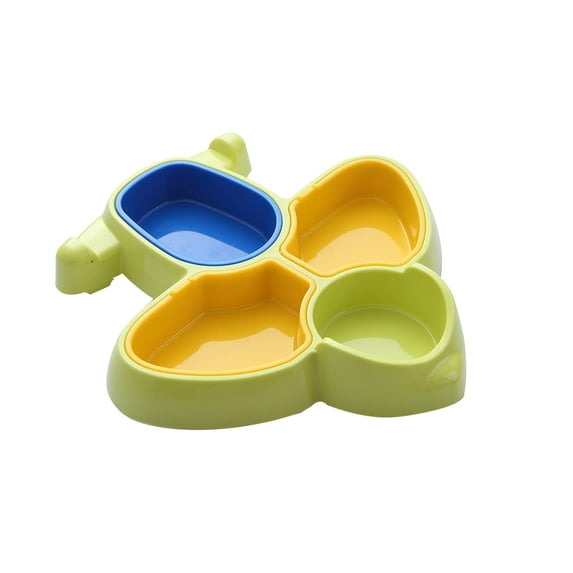 LABSERRON Green ABS Plastic Kids Plate with for Fun Healthy Eating ...