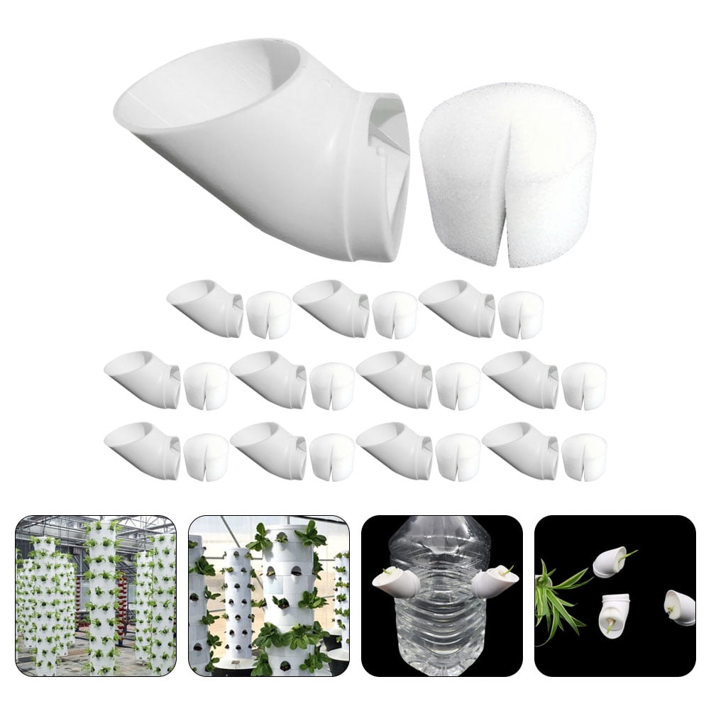 LABSERRON Hydroponic Set Of 24 Plastic Planting Cups For Vertical ...