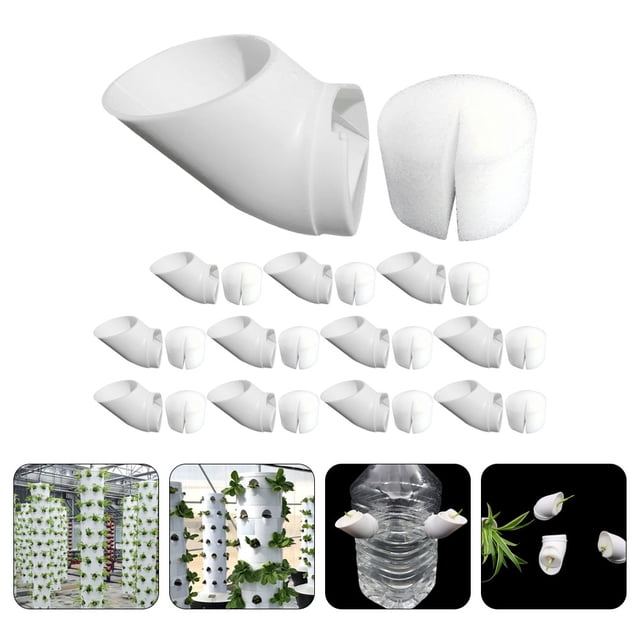 LABSERRON Hydroponic Set Of 24 Plastic Planting Cups For Vertical ...