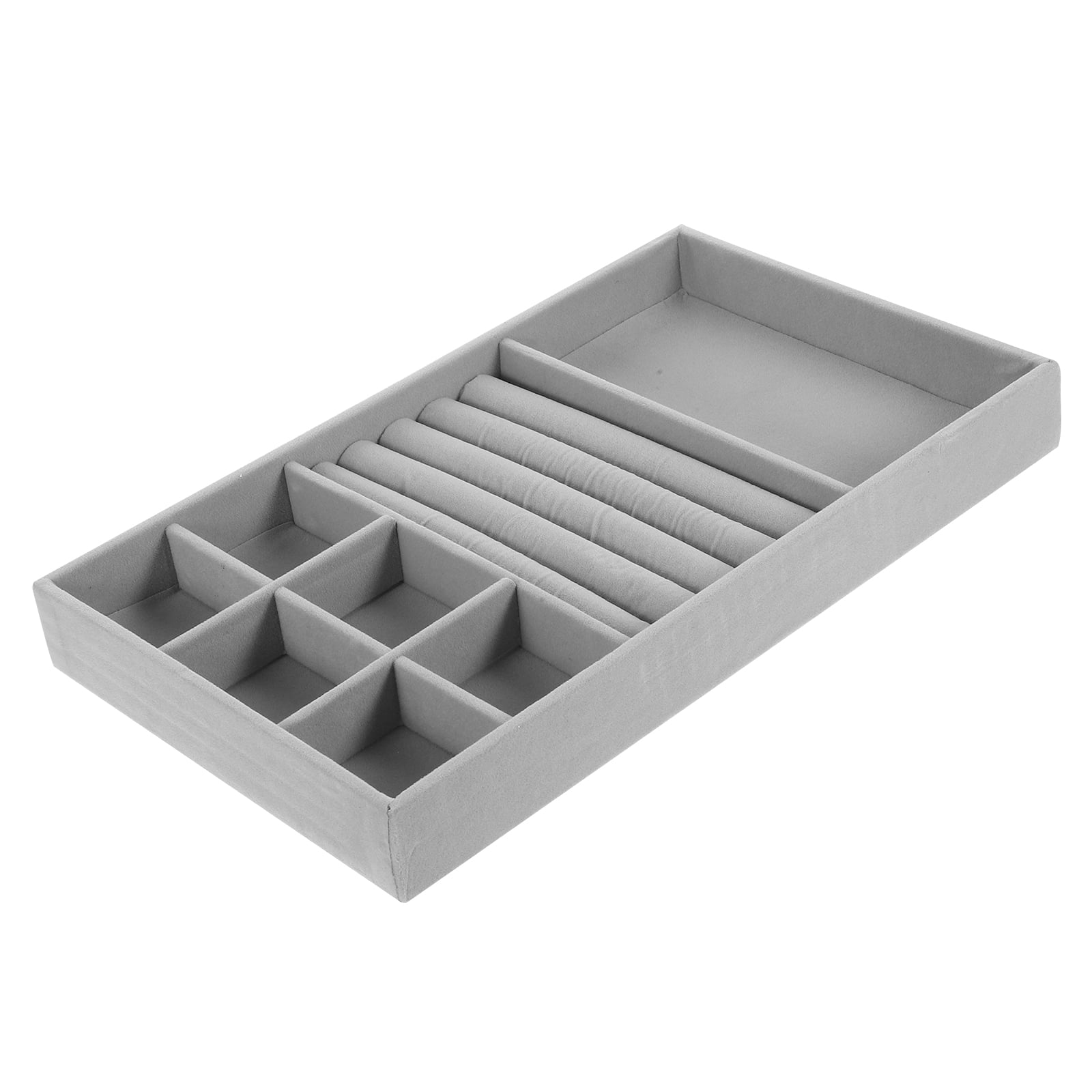 LABSERRON Jewelry Plate for Rings and Accessories Grey Color Leather ...