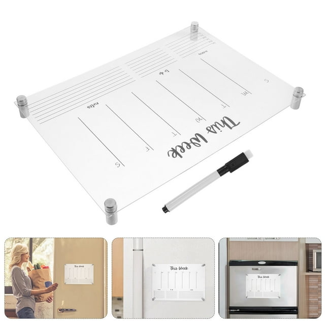 LABSERRON Magnetic Acrylic Calendar Erasable Whiteboard Small Dry Erase ...