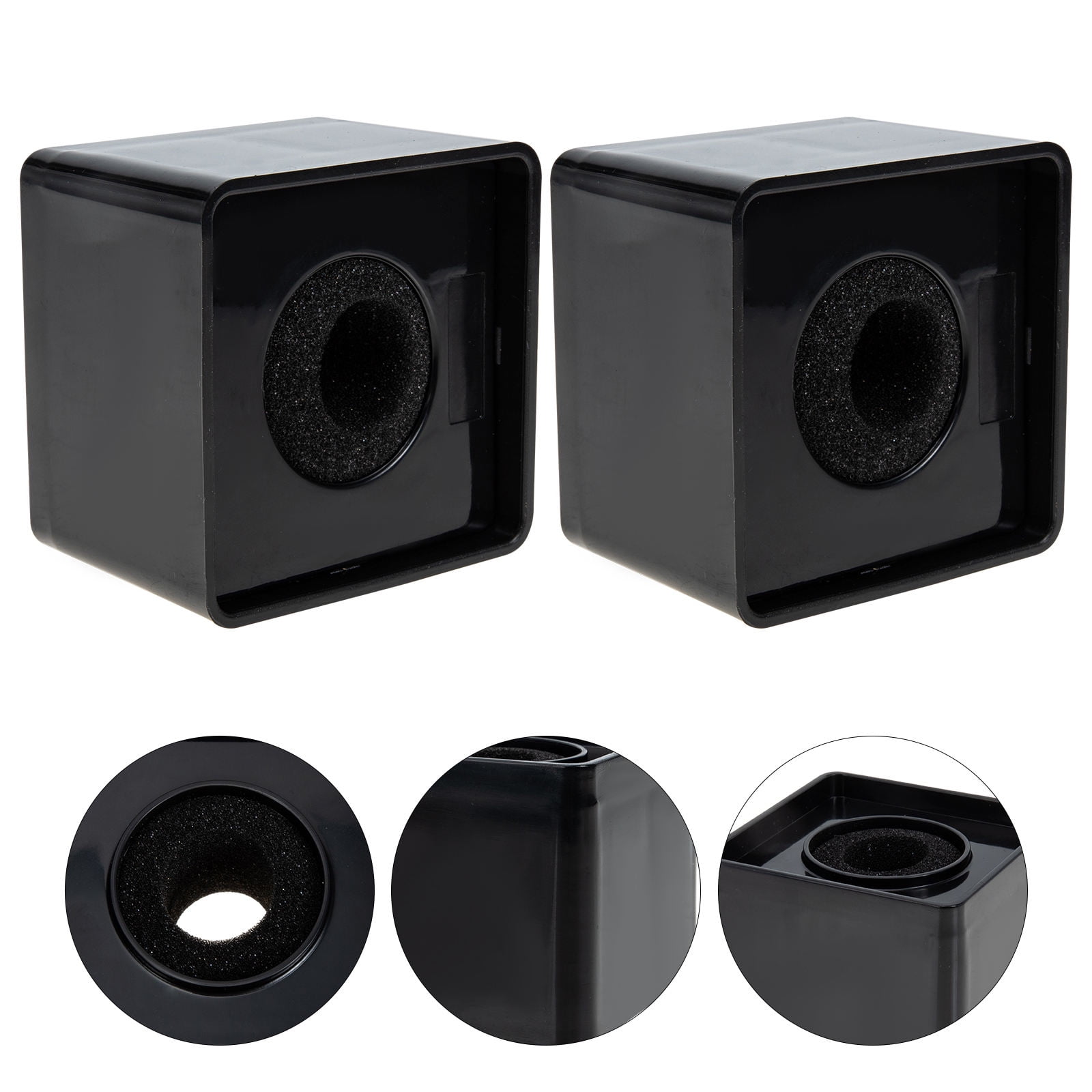 LABSERRON Microphone Logo Station Square Cube Shaped Mic Mark 2Set ...